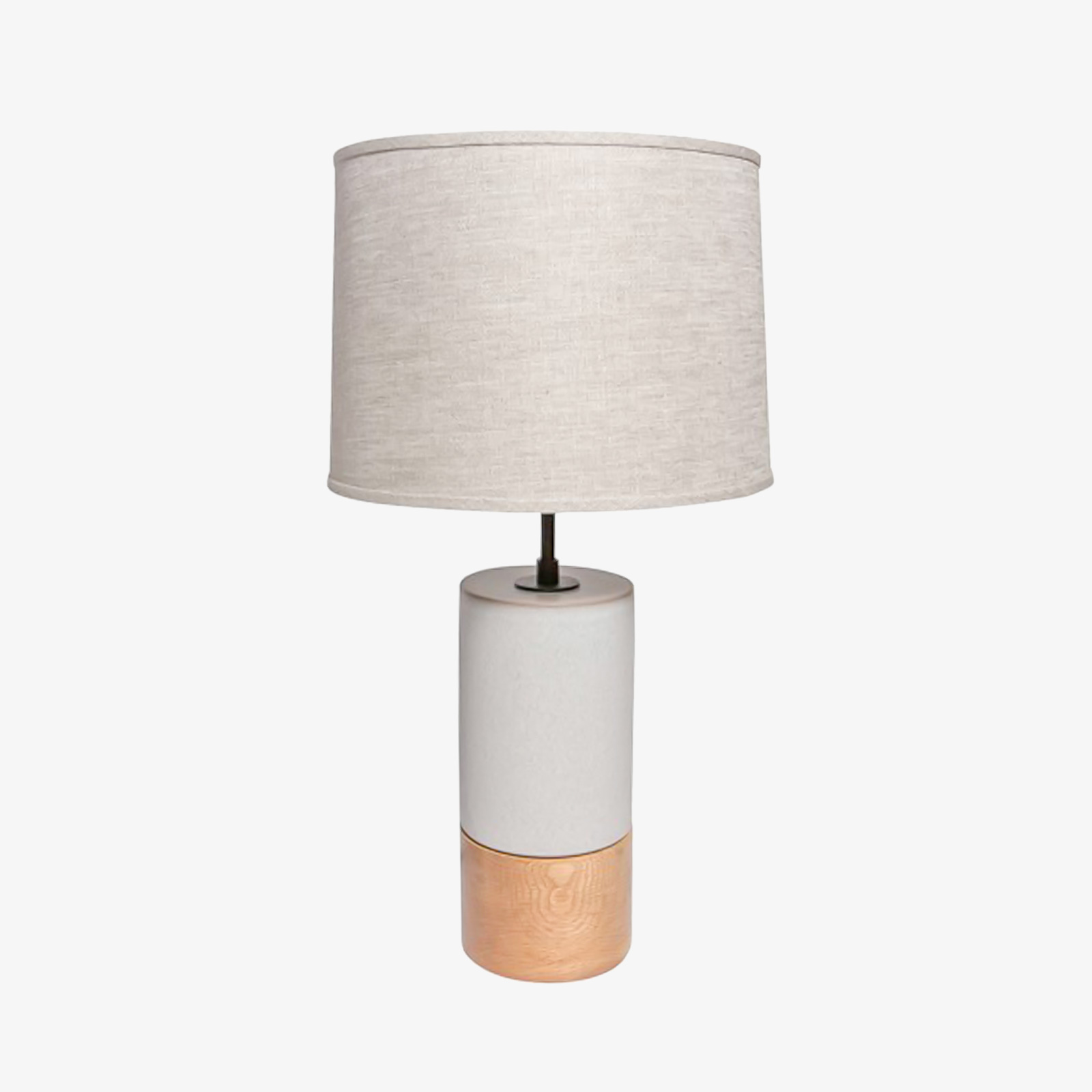 “Baxter,” oak and ceramic table lamps, mfg. by Stone and Sawyer ...