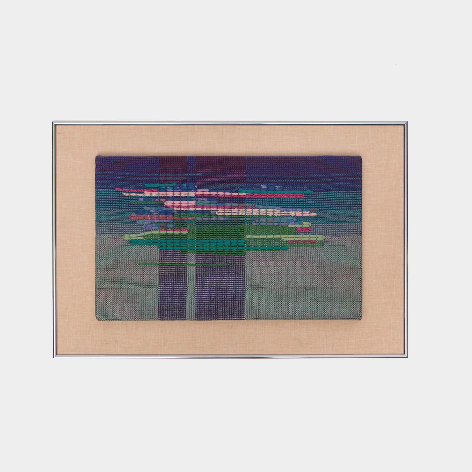 1970’s weaving by Nancy Lyon called “Monet’s Pond.” – reGeneration